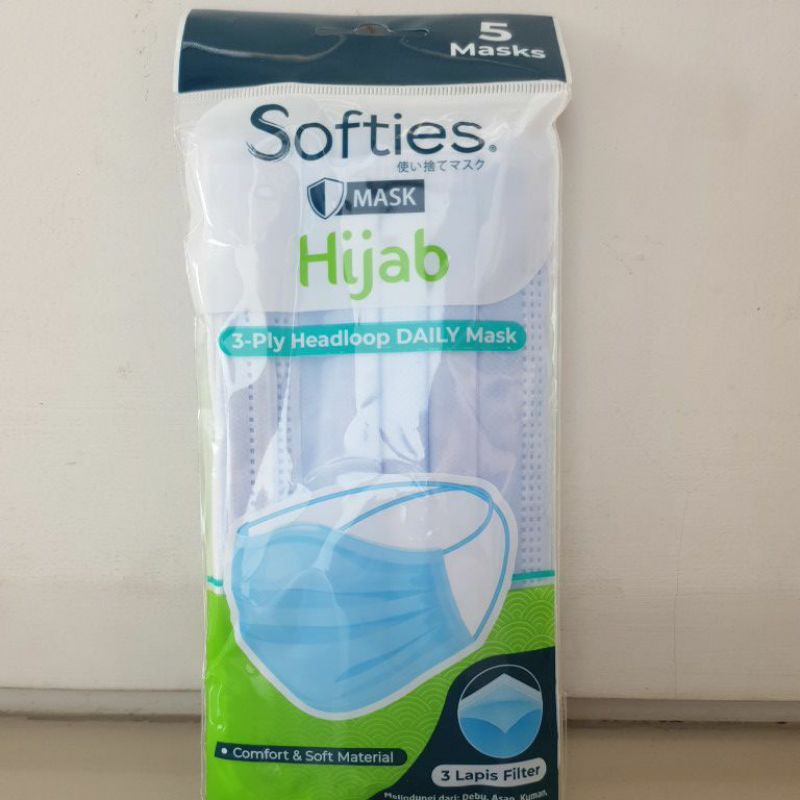 Jual Softies mask isi 5 / surgical isi 30 / masker anak / masker hijab ...