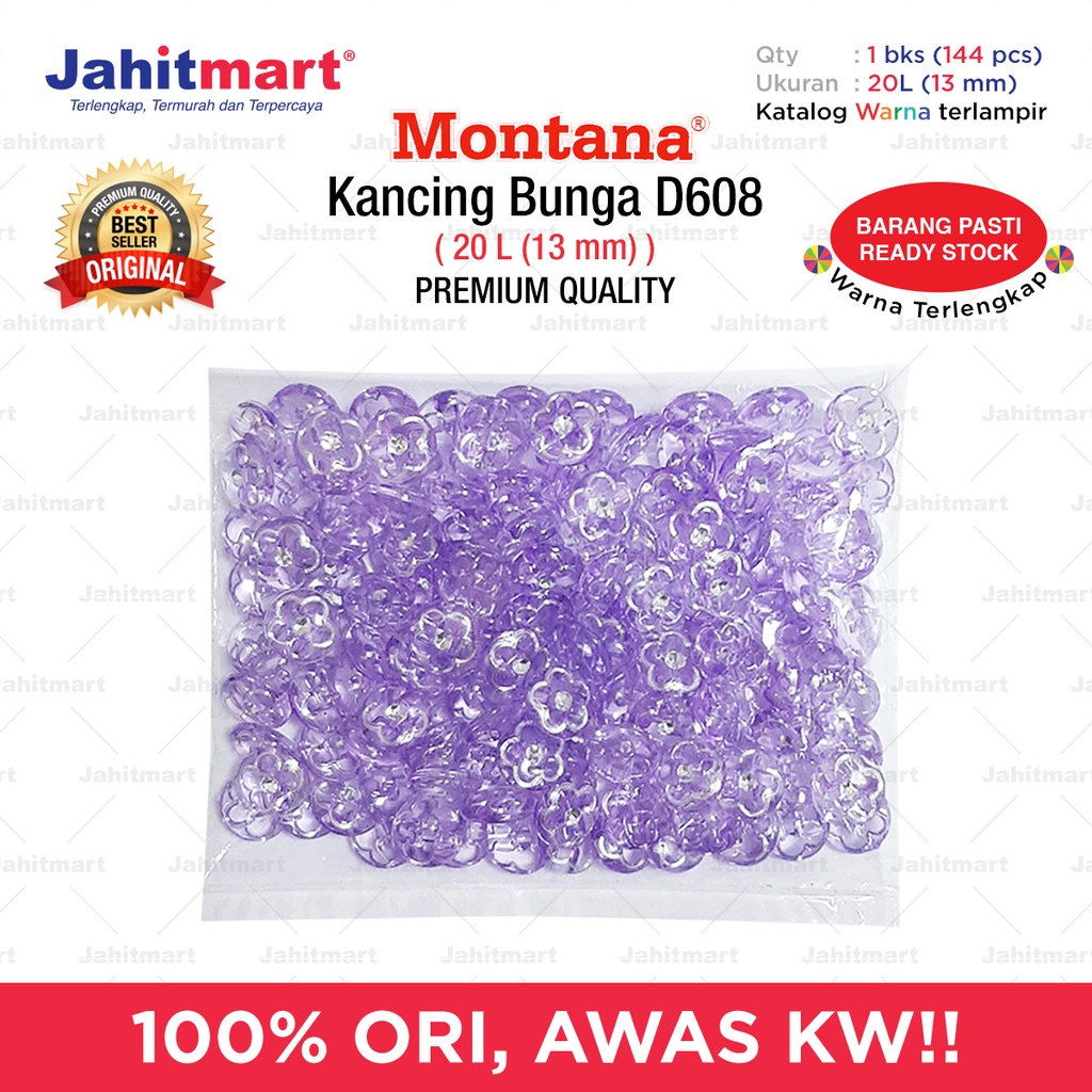Jual Kancing Bunga D608 20L - 13mm Merk MONTANA - Gross | Shopee Indonesia