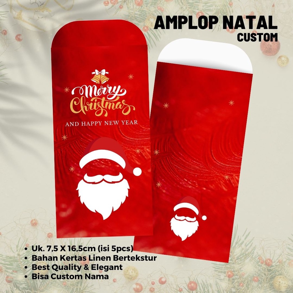 Jual ANGPAO / AMPLOP NATAL / CHRISTMAS CUSTOM ( 7,5 x 16,5cm ) | SUN ...
