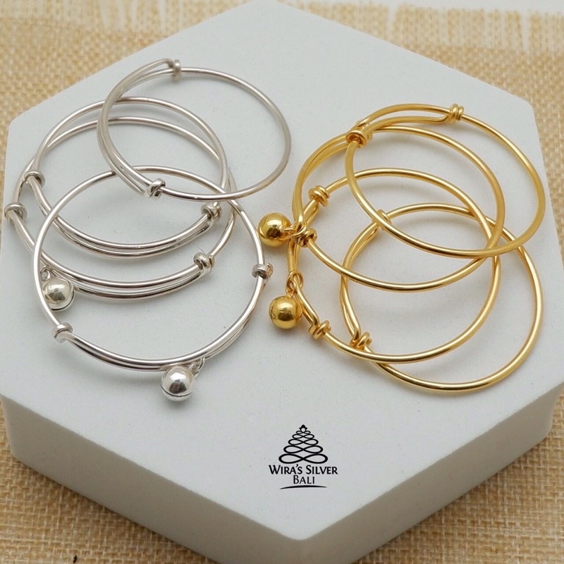 Jual Gelang Bayi Model Rotan Perak 925 dan Lapis Emas | Shopee Indonesia