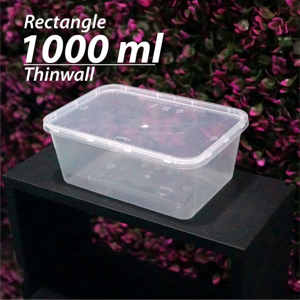 Jual Thinwall - Kotak Makanan Persegi Panjang 1000ml | Shopee Indonesia