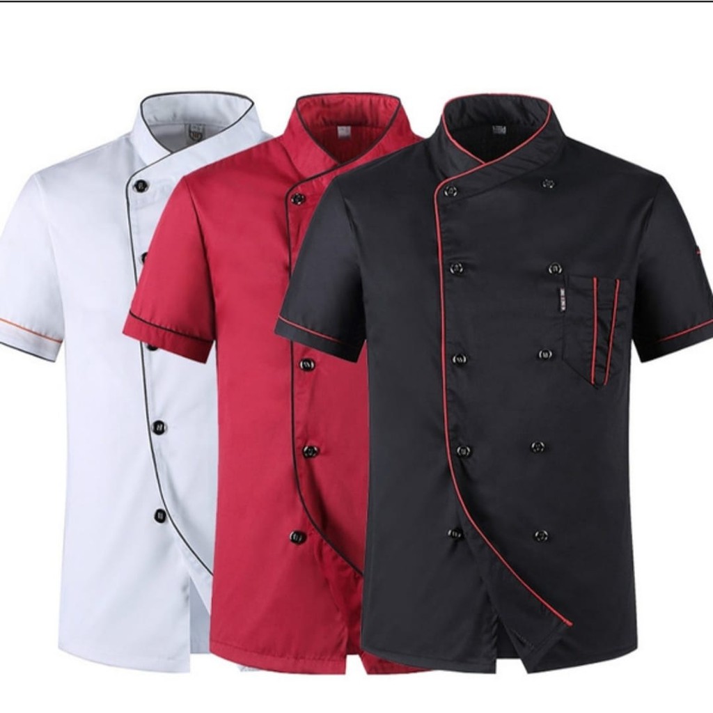 Jual Chef Jacket Baju Koki Monolog Seragam Chef lengan pendek Original ...
