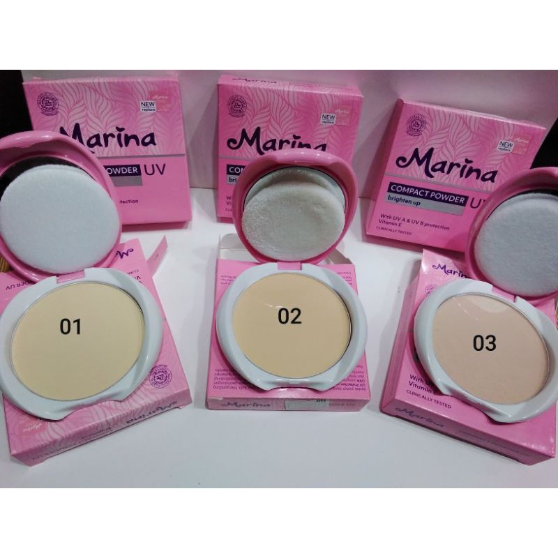 Jual Marina Compact Powder UV Brighten Up 12g | Shopee Indonesia