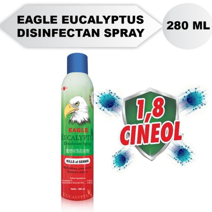 Jual Eagle Eucalyptus Disinfectant Spray 280ml Cap Lang | Shopee Indonesia