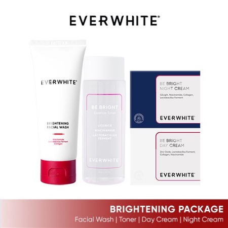 Jual Everwhite Be Bright Face Series Be Bright Facial Wash / Toner ...