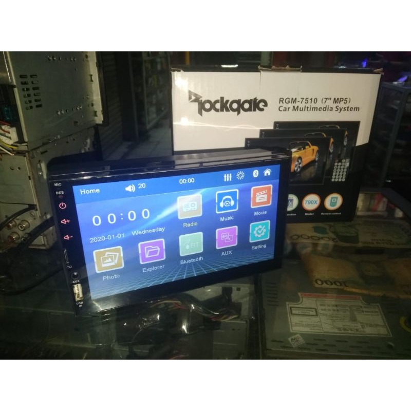 Jual Doubledin rockgate full glass panel mirorlink usb mp4 bluetooth ...