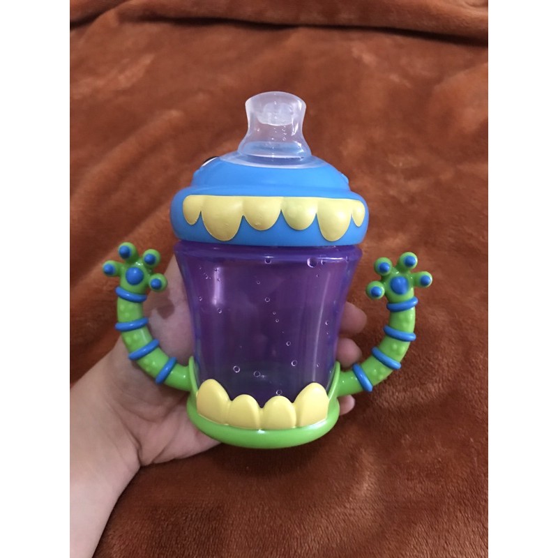 Jual nuby monster no spill grip n sip cup 210ml | Shopee Indonesia