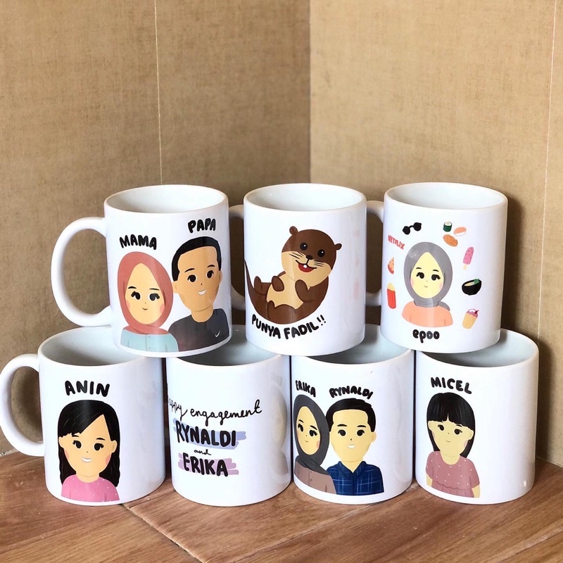 Jual MUG CUSTOM (hadiah wisuda/ultah/wedding/engagement/anniversary ...