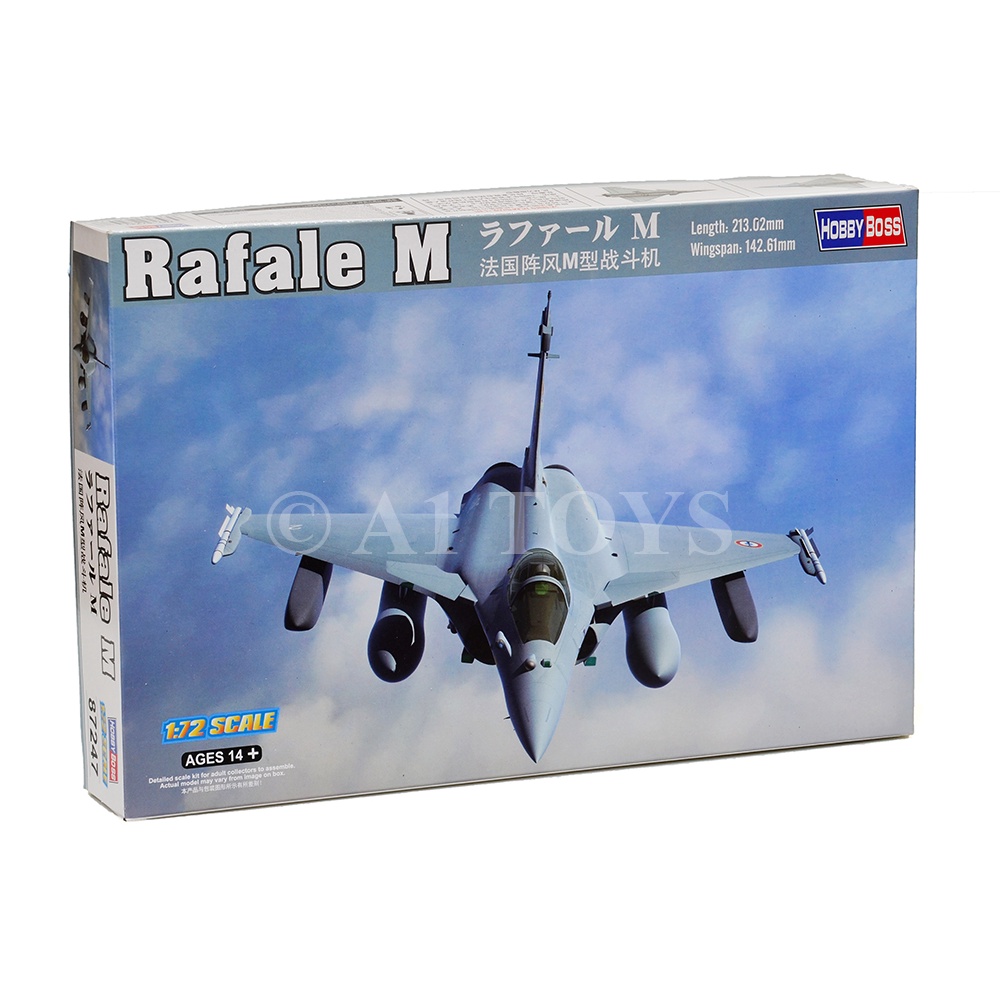 Jual Model Kit miniatur pesawat Dassault Rafale M Hobby Boss 21 cm 1:72 ...