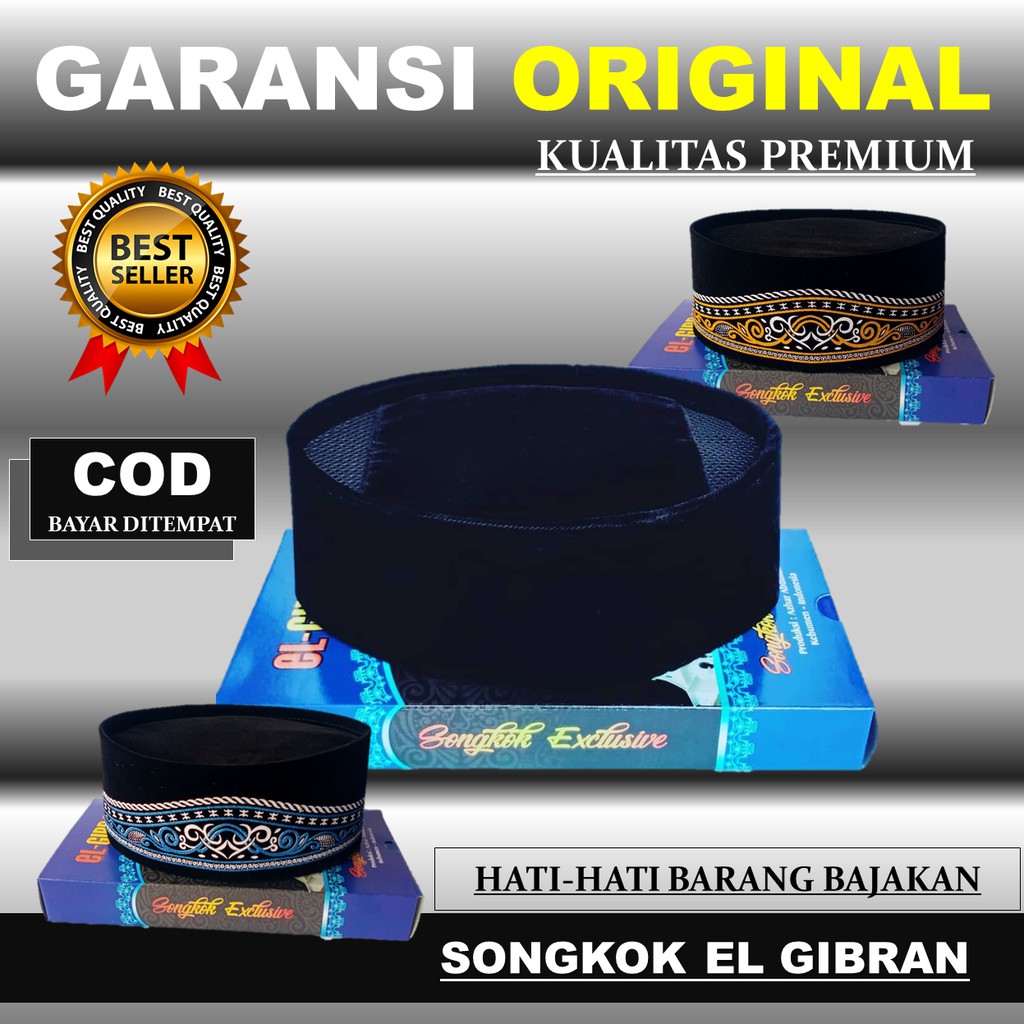 Jual Peci Songkok Kopeah Polos Hitam Anak Dewasa Motif Karakter Batik ...