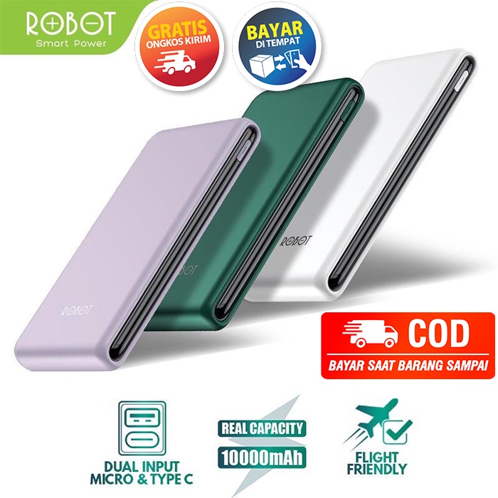 Jual Power Bank Powerbank ROBOT RT12 10000mAh RT180 Dual Input Port ...