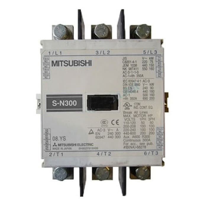 Jual Mitsubishi SN300 / Mitsubishi Contactor SN300 110V 220V 380V AC ...