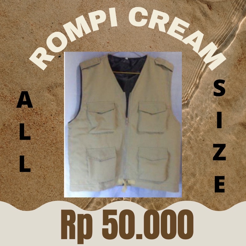 Jual Rompi Cream Tanpa Kerah (Drill,Ripstop) | Shopee Indonesia