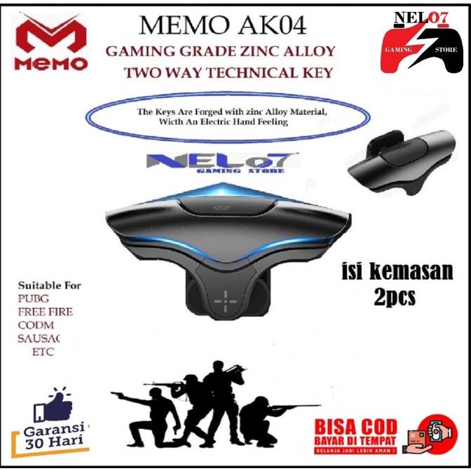 Jual Original Memo AK04 Trigger L1R1 Controller Stick Clip PUBG FF CODM ...