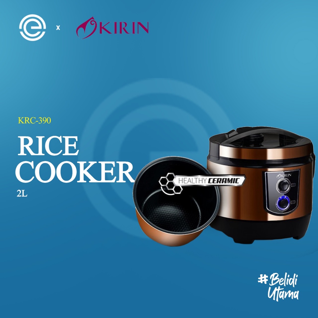 Jual KIRIN Rice Cooker Ceramic 2 Liter KRC-390 | Shopee Indonesia