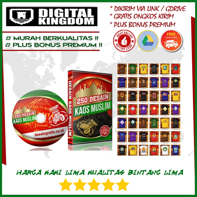 Jual PROMO DESAIN KAOS MUSLIM KOLEKSI TEMPLATE DESIGN GRAFIS T-SHIRT ...