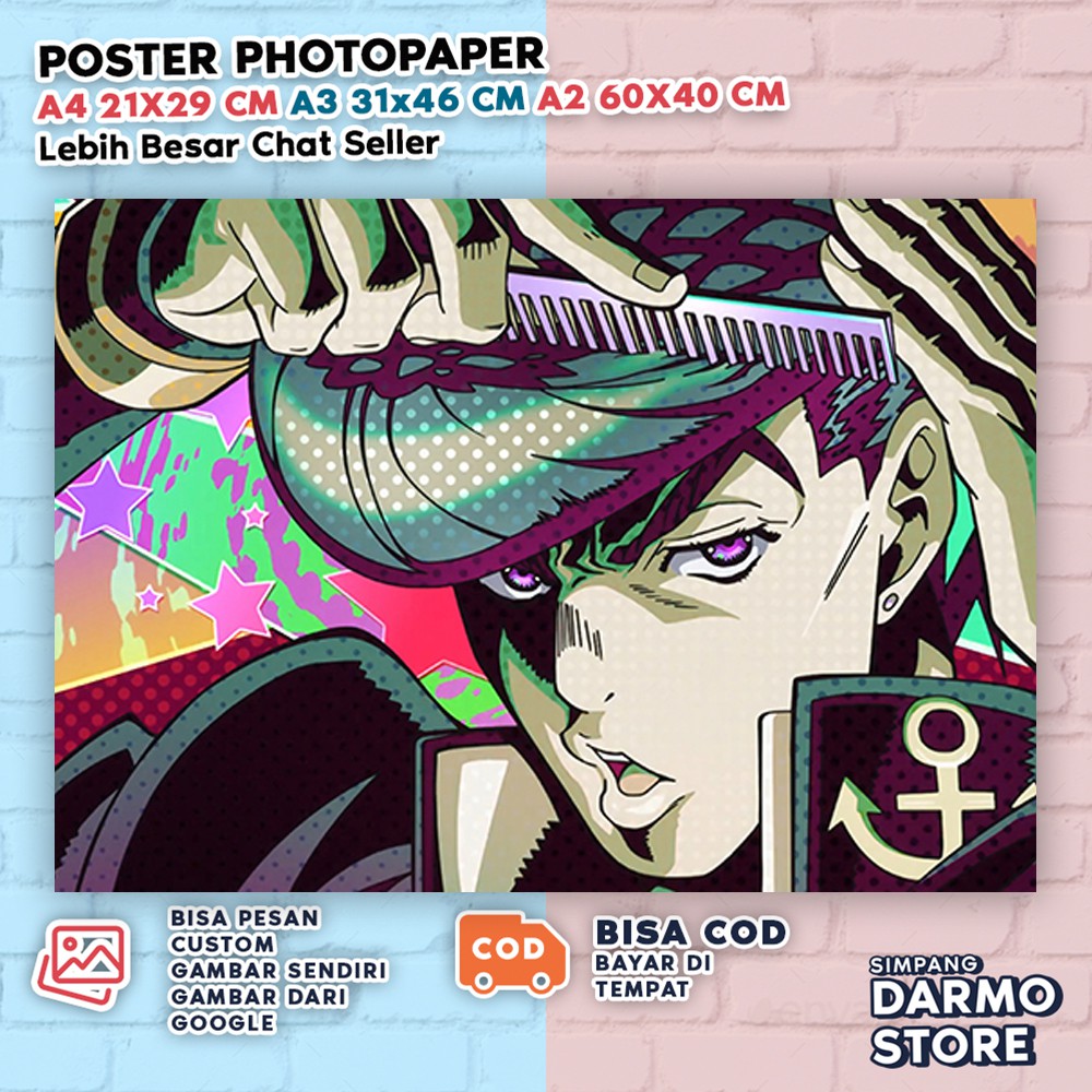 Jual Poster Jojo Bizarre Adventure Anime Hiasan Dinding Wibu Aesthetic ...