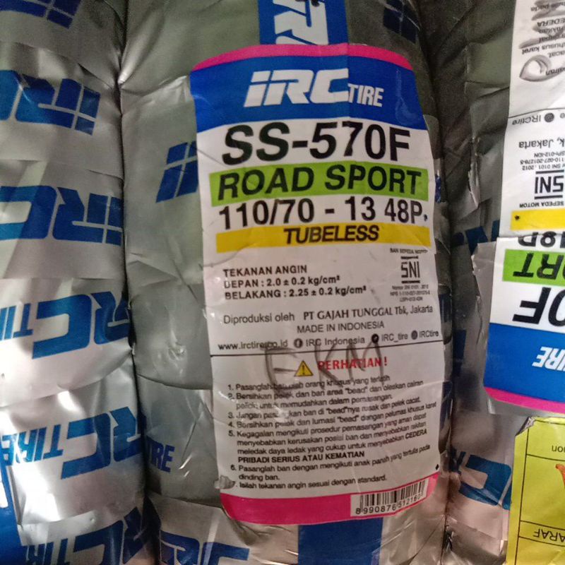 Jual *BAN TUBLES IRC Ukuran 110/70 Ring 13 ( Standar ban depan Nmax ADV ...