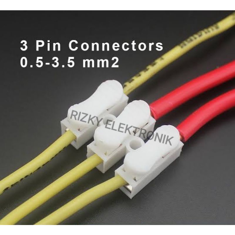 Jual Konektor Sambungan Kabel Jepit Capit 2 3 Pin Lubang Terminal ...