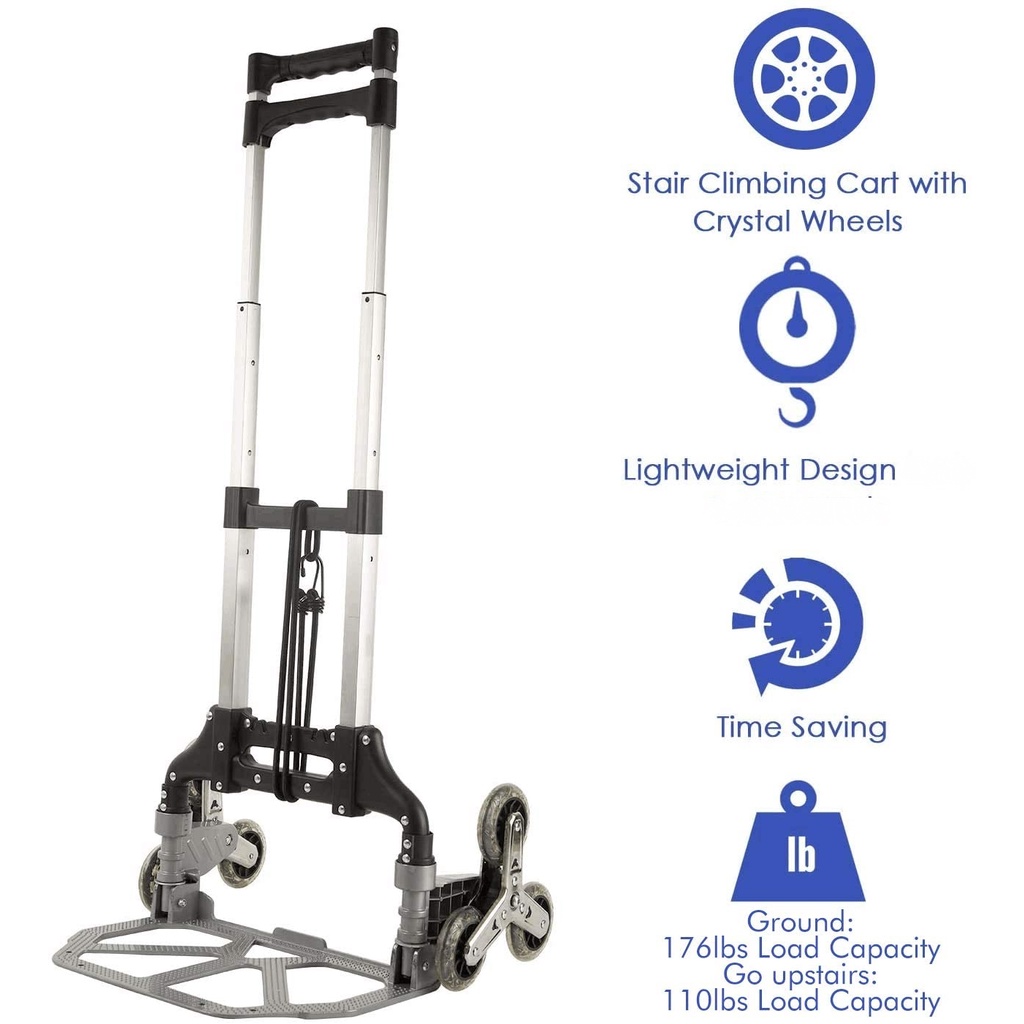 Jual Troli Lipat 6 Roda Jalan di Tangga Aluminium Foldable Trolley ...
