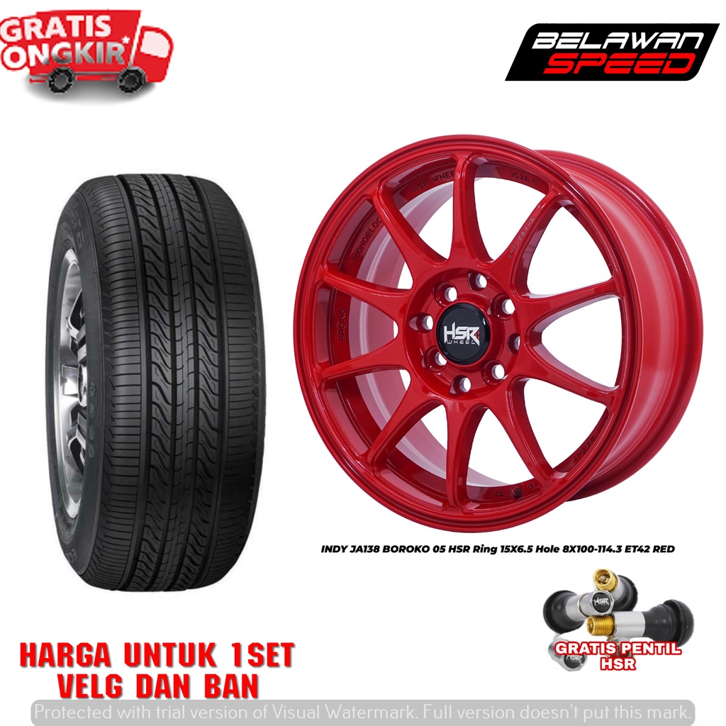 Jual PAKET VELG MOBIL+BAN RING 15 TOYOTA VIOS AVANZA YARIS SIRION IGNIS R15 HSR INDY-VELEK MOBIL ...