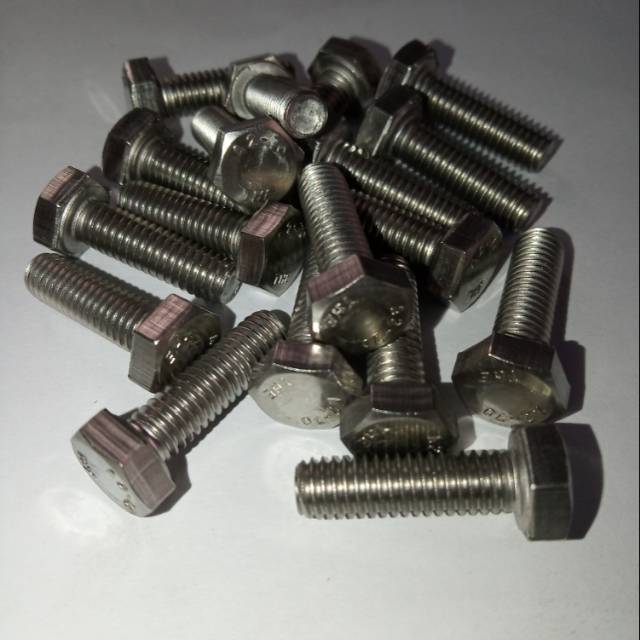 Jual Baut hex M6 X 20 (2cm) stainless 304 THE A2-70 | Shopee Indonesia