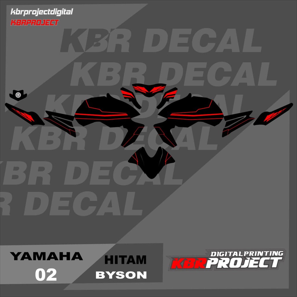Jual DECAL BYSON STICKER VARIASI MOTIF GRAFIS DECAL MOTOR YAMAHA BYSON ...