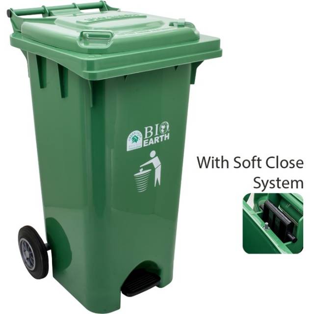 Jual TEMPAT SAMPAH INJAK 120 LITER GREEN LEAF 2102 RODA SEGI BIO / DUST BIN / Kotak Sampah ...