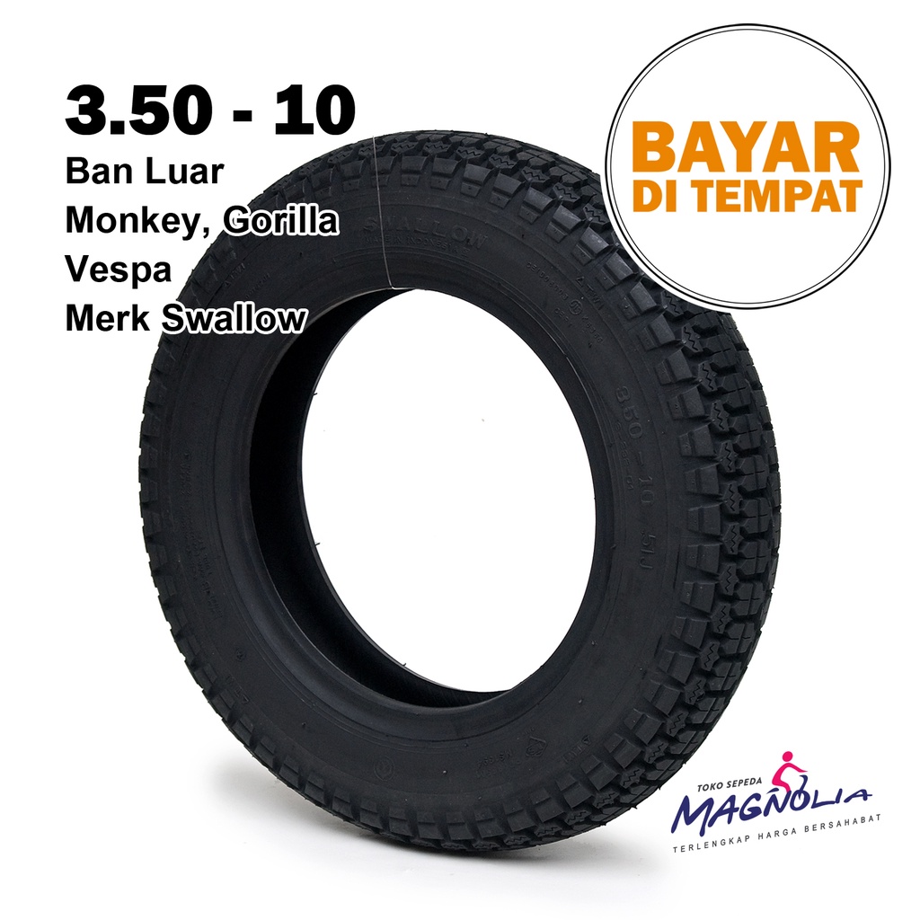 Jual Ban Luar Vespa Ring 10 - 3.50 Gorilla Monkey Swallow | Shopee Indonesia