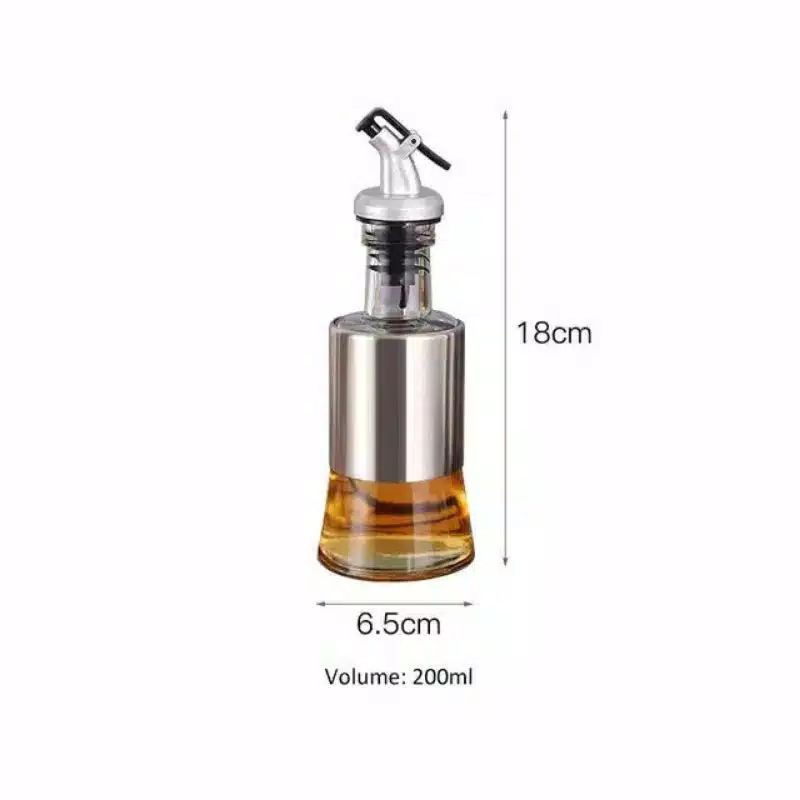 Jual BOTOL MINYAK KACA 200 ML LAPISAN STAINLESS/BOTOL CUKA | Shopee ...