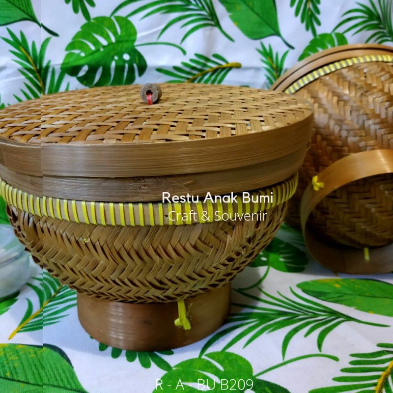Jual (B209) Ceting Nasi Bambu 23cm|Wadah Boboko|Wakul Snack|Tempat ...