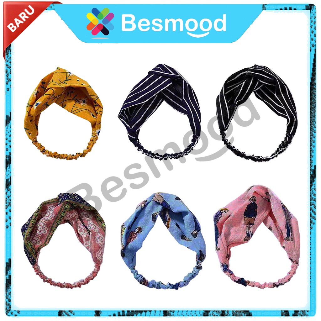 Jual Besmood Bandana Motif Wanita Bando berbagai macam motif Fashion ...