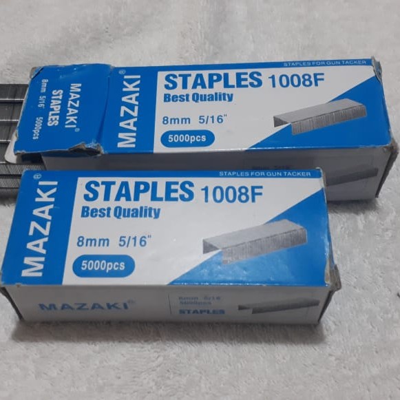 Jual isi stapler gun 8mm 5/16inch tripleks kayu Gun Tacker Tembak Alat ...
