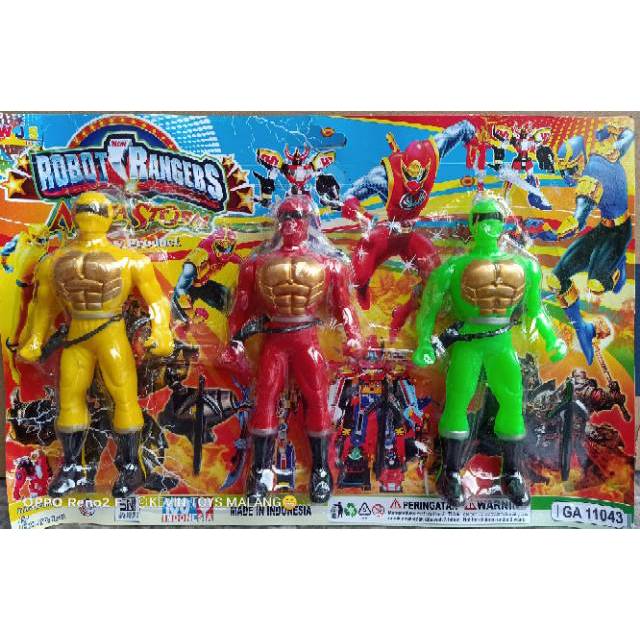 Jual GA 11043 Robot power ranger mainan super power isi 3 pcs murah ...