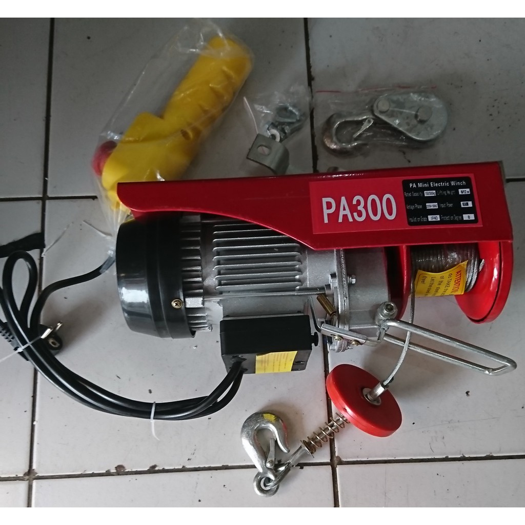 Jual MINI ELECTRIC HOIST WIRE 300KG WIRE WINCH PA-300 | Shopee Indonesia