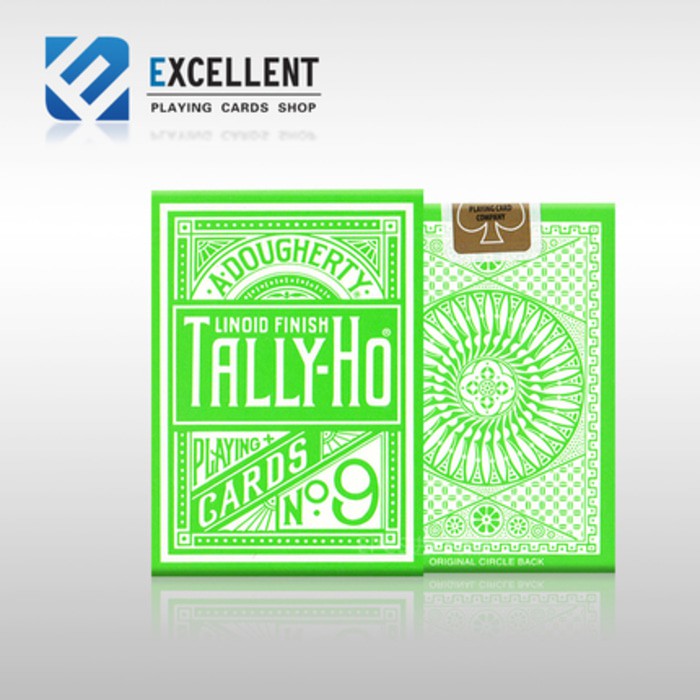 Jual Tally Ho Reverse Green Circle Back Playing Card Import America ...