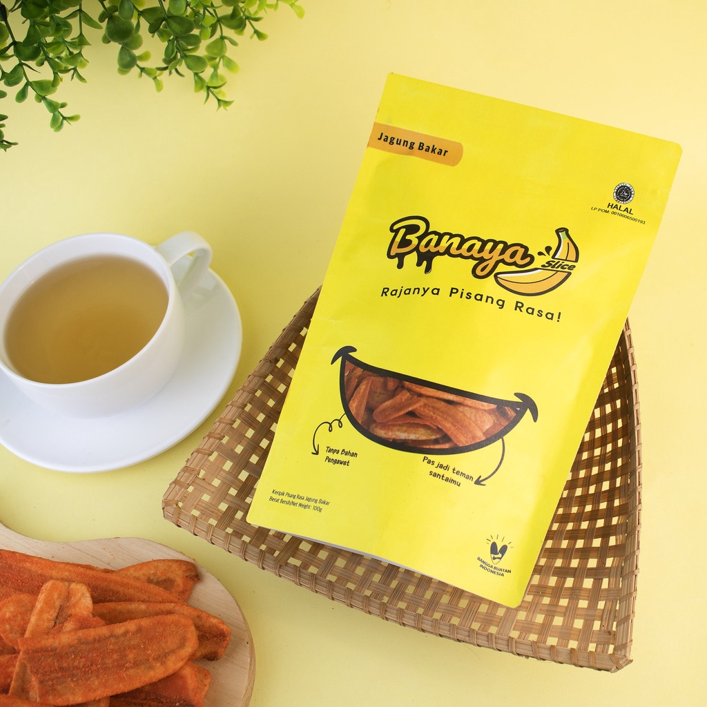 Jual Banaya Slice Keripik Pisang Rasa Jagung Bakar - Snack Oleh Oleh ...