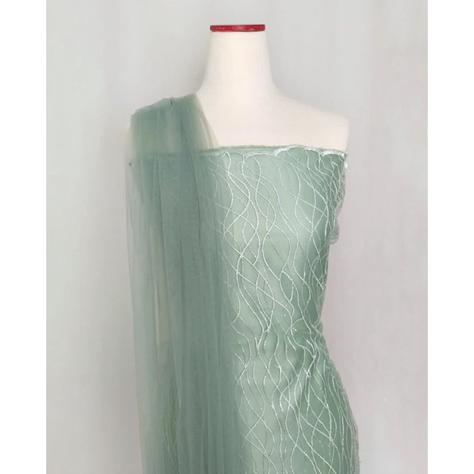 Jual 0,5 meter Kain Soft Tulle / Kain Tile Polos / Kain Tile meteran ...