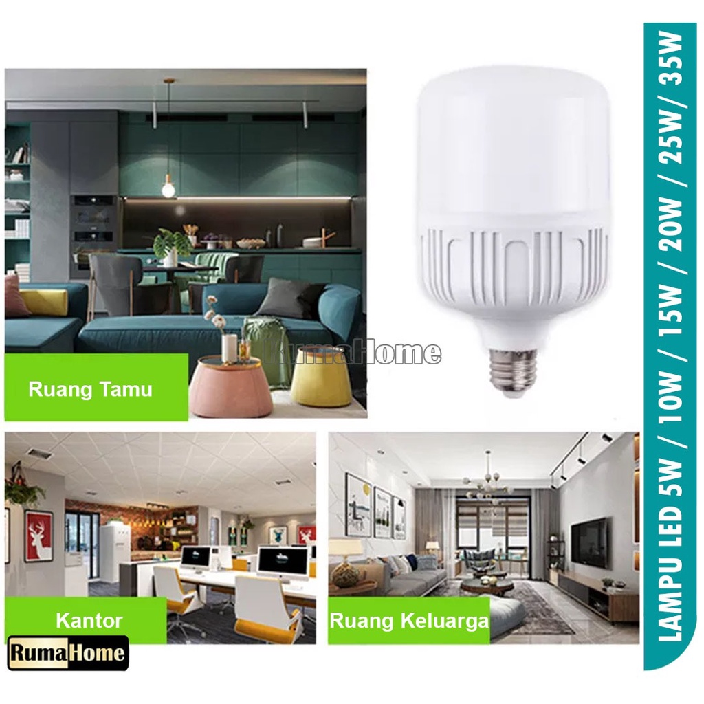 Jual Lampu LED Bulb Jumbo hemat energi /Tabung Kapsul Super Terang Putih | Shopee Indonesia