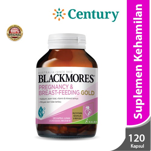 Jual Blackmores Pregnancy Breastfeeding Gold 120's / suplemen kehamilan ...