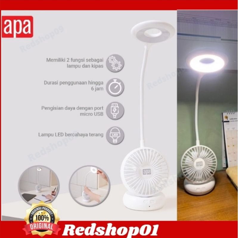 Jual Ace - Apa Lampu Meja & Kipas Angin 4w - Putih/lampu belajar/lampu ...