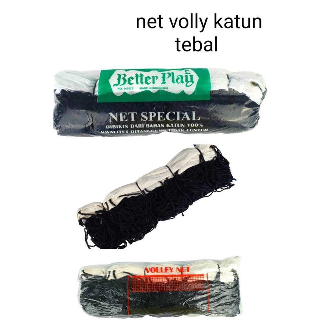 Jual jaring net volly voli betterplay frasser katun tebal | Shopee ...
