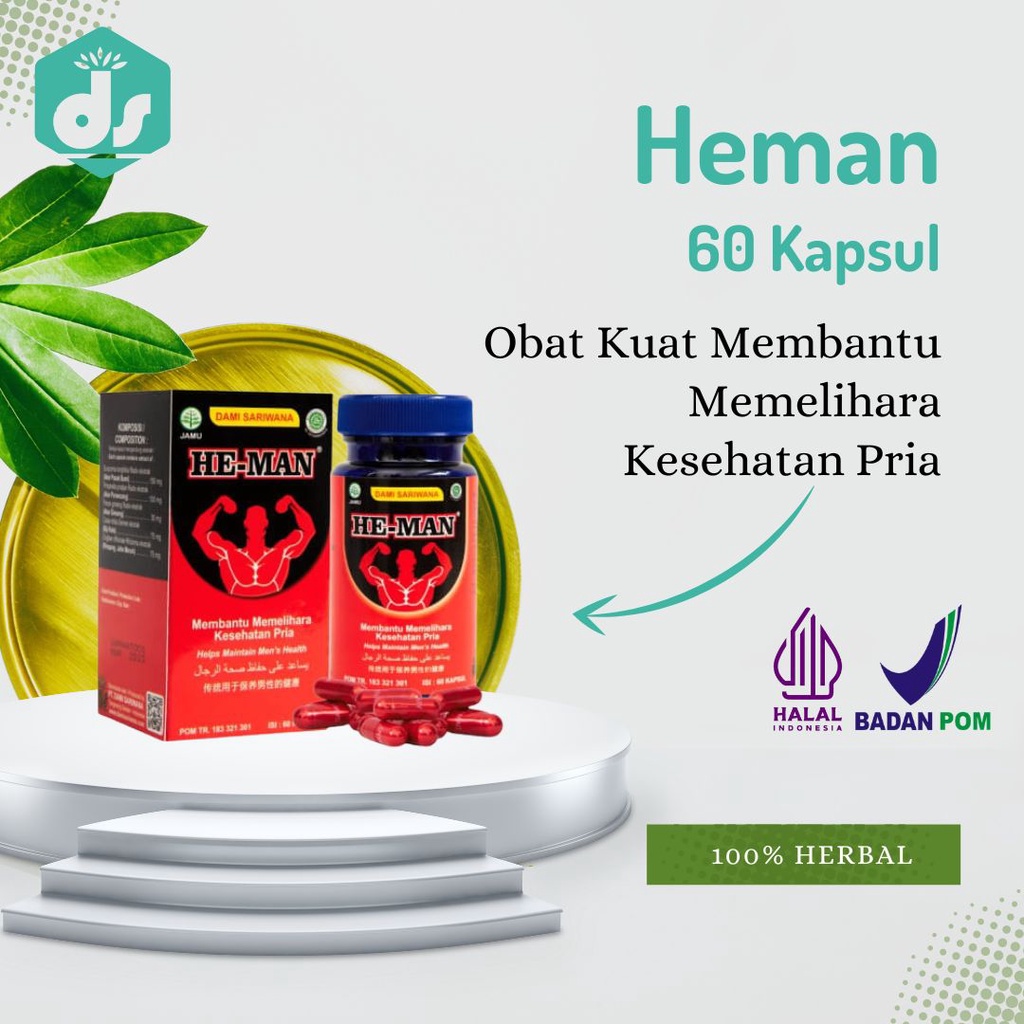 Jual Jamu Kuat Herbal Pria HE-MAN 60 Kapsul | Jamu Kuat Pria Tahan Lama di Ranjang Aman BPOM ...