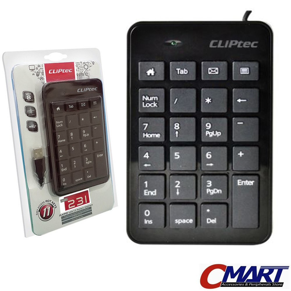 Jual CLiPtec RAPID USB 2.0 Numpad Numeric Keypad Numerik Keyboard ...
