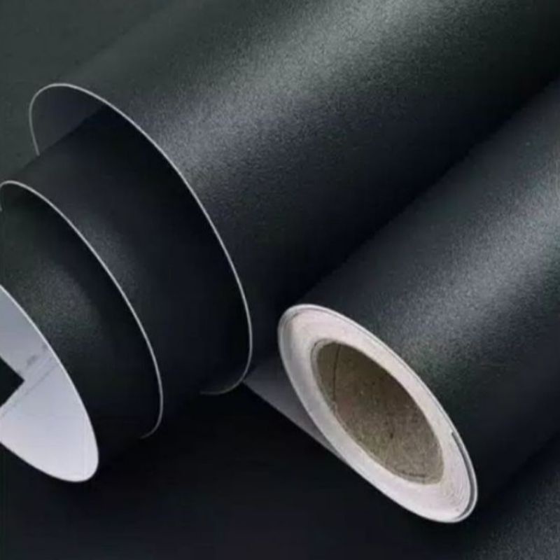 Jual Wallpaper Dinding Polos Sticker Dinding Polos Hitam Berserat ...