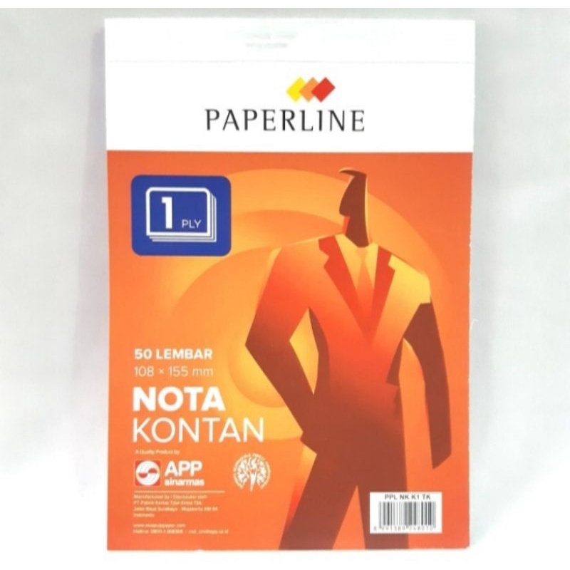 Jual BUKU NOTA/NOTA NCR 1 PLY KECIL MERK PAPERLINE | Shopee Indonesia