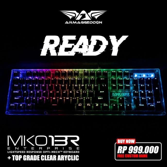 Jual Promo Armaggeddon Mko 13R With Top Grade Clear Acrylic Mechanical ...