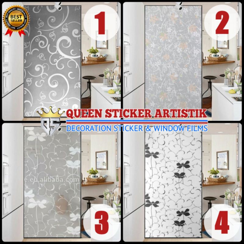 Jual STICKER / STIKER KACA MOTIF BUNGA BATIK UKIR L 120CM | Shopee ...