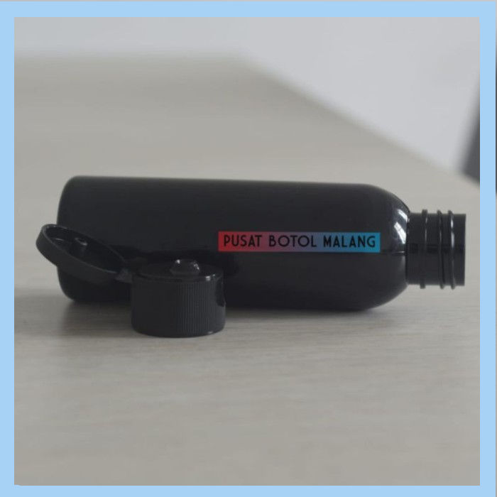 Jual Botol Plastik Pet 100Ml Fliptop ( Hitam Hitam) | Shopee Indonesia