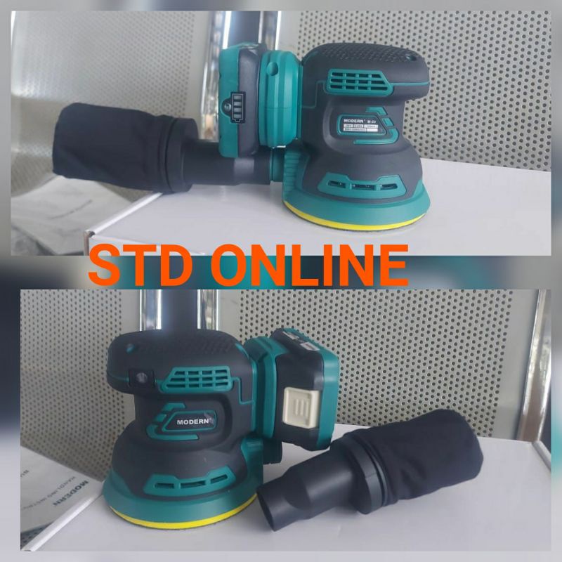 Jual NEW MESIN AMPLAS CORDLESS TYPE M50 MODERN MESIN AMPLAS BATERAI 20V ...